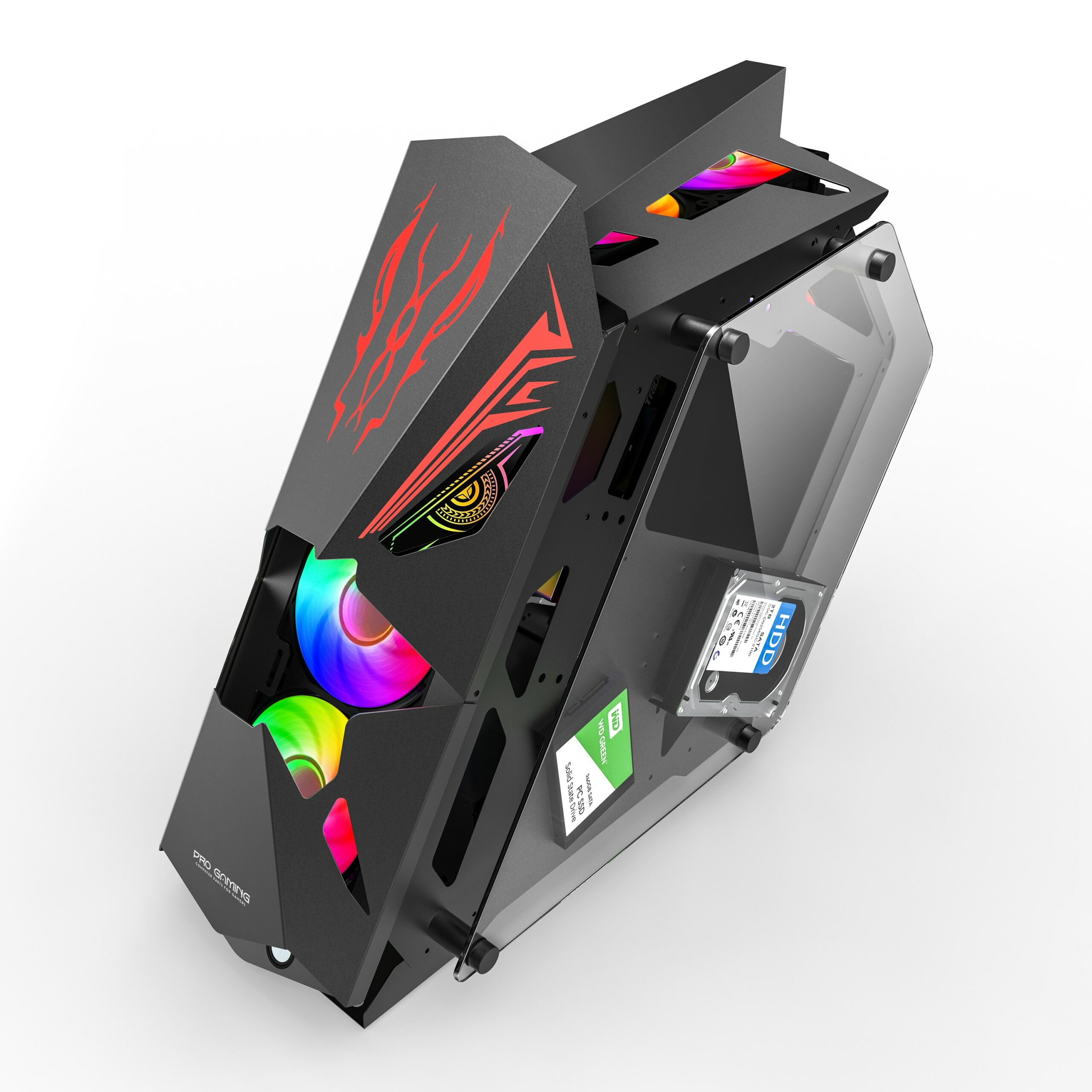 Carcasa Pro Gaming Hercule Black, Middle Tower, ATX, fara sursa ...